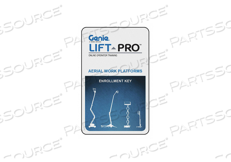 LIFT PRO (AWP) Genie Lift AERIAL WORK PLATFORM COURSE ACCESS CARD ...