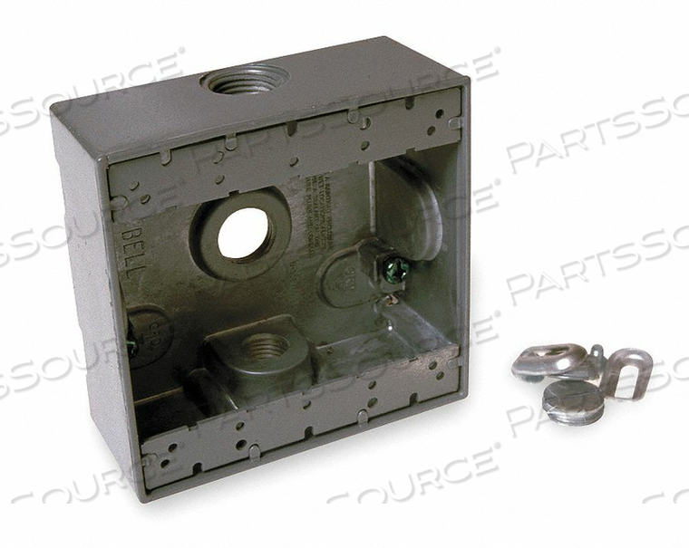 5341-0 Hubbell Power Systems WEATHERPROOF BOX 2GANG 3INLET For Sale