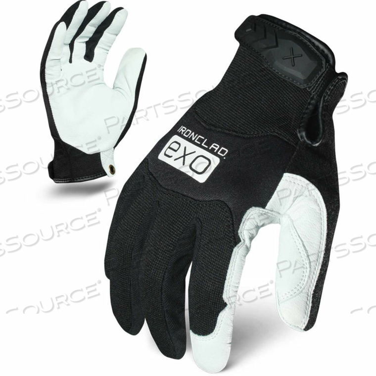EXO2-MPLW-03-M Ironclad MOTOR UTILITY GLOVES, GOATSKIN/NEOPRENE, WHITE ...