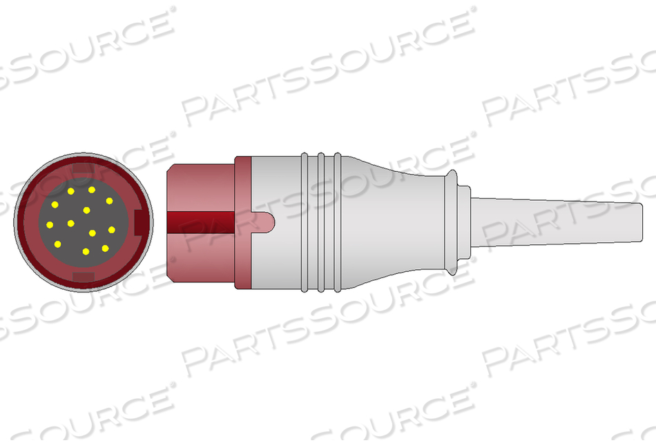 42661 27 Icu Medical Inc 10 Ft Philips Ibp To Abbott Transducer Adapter Cable Partssource