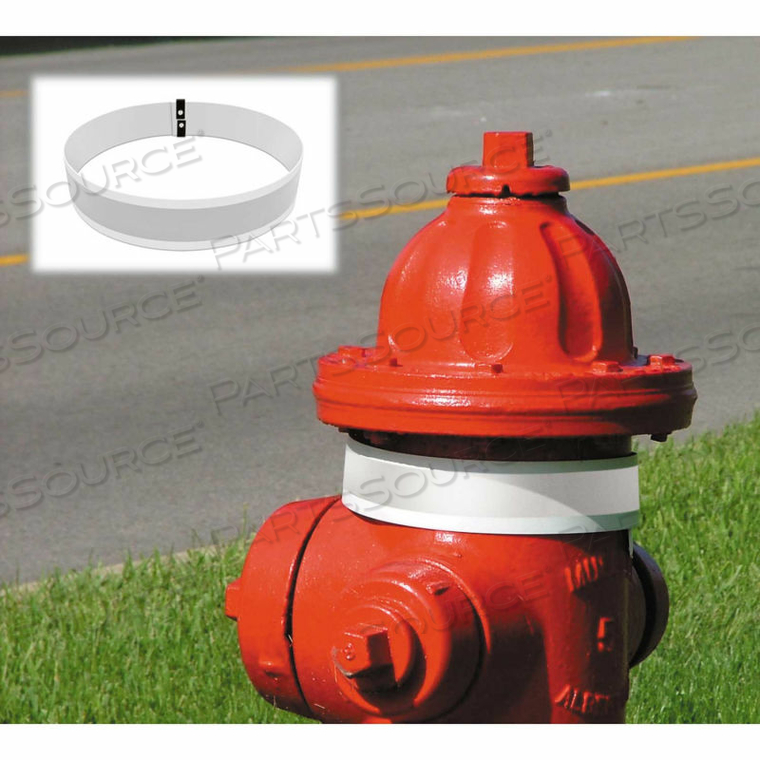 2673-00009 Tapco 2"W WHITE REFLECTIVE VINYL PVC HYDRANT COLLARS For Sale