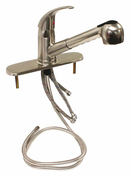 77-2110 Dominion Commercial Faucets LOW ARC PULL OUT BRUSHED NICKEL 1 ...