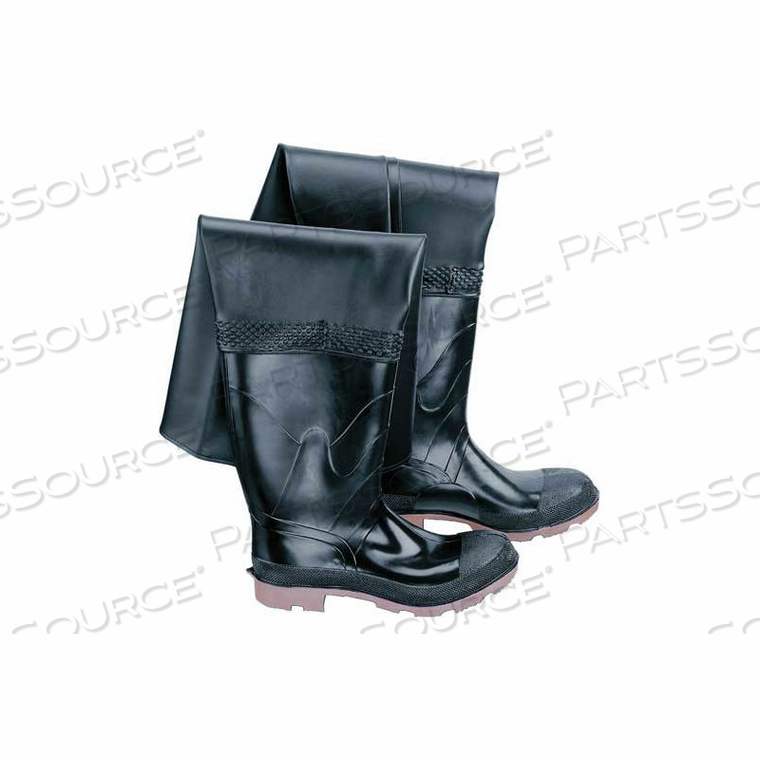 860551200 Dunlop MEN'S, 35" HIP WADER BLACK PLAIN TOE W/CLEATED OUTSOLE ...